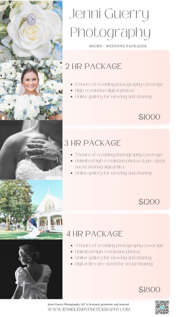 Wedding Packages – Jenni Guerry Photography
